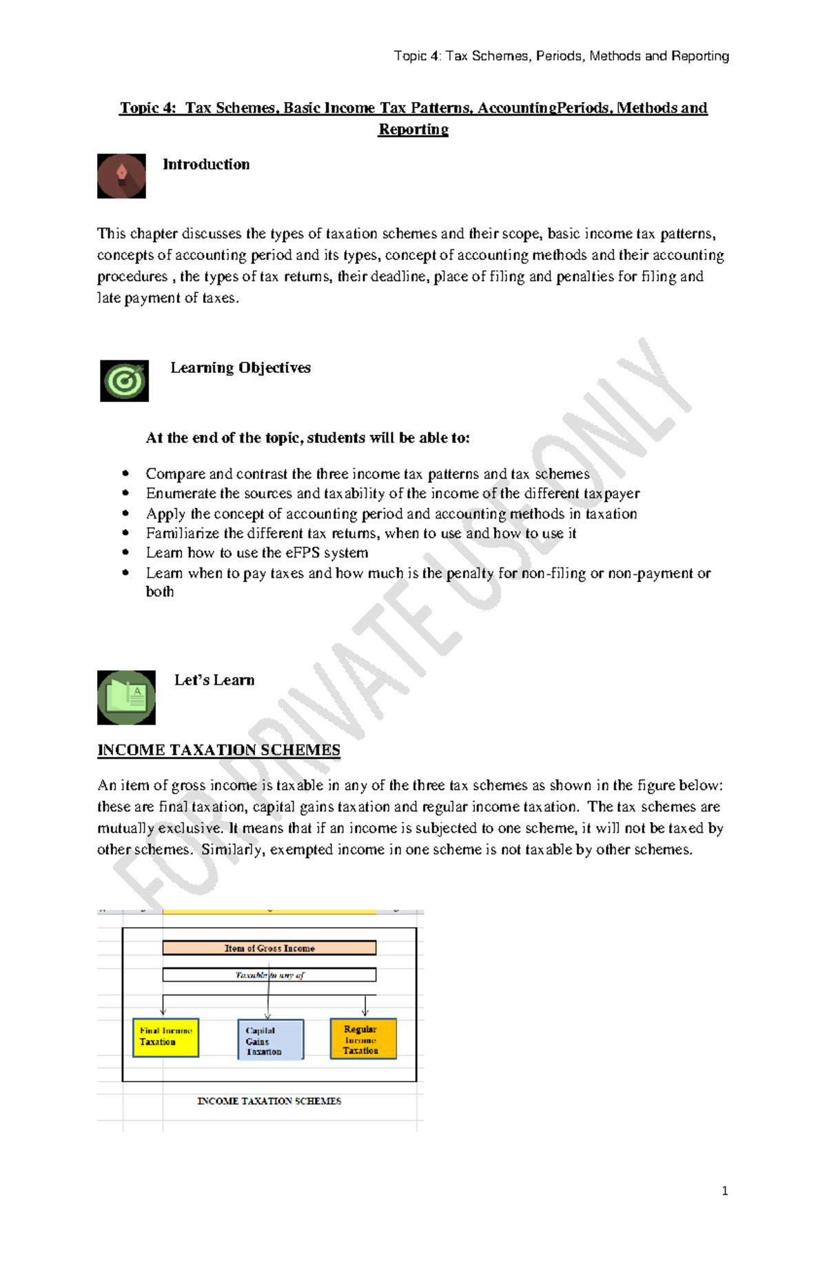 Topic 4: Tax Schemes, Accounting Periods, and Reporting Methods - Studocu