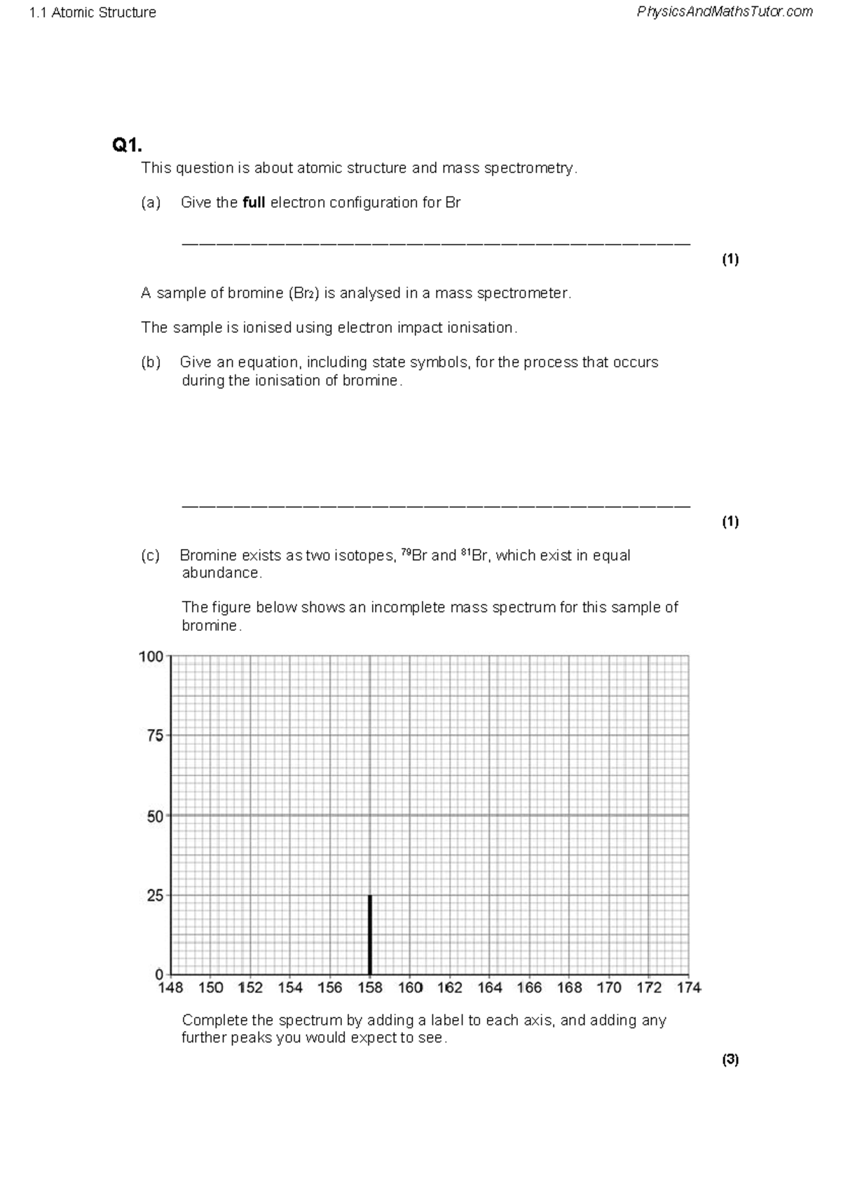 Atomic Structure QP - PhysicsAndMathsTutor.com - Studocu