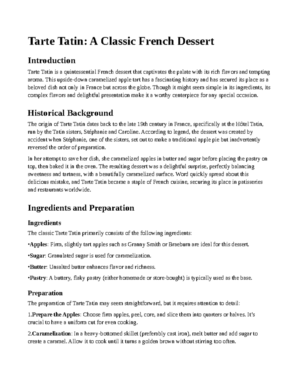 Tarte Tatin -EN - Tarte Tatin: A Classic French Dessert Introduction ...