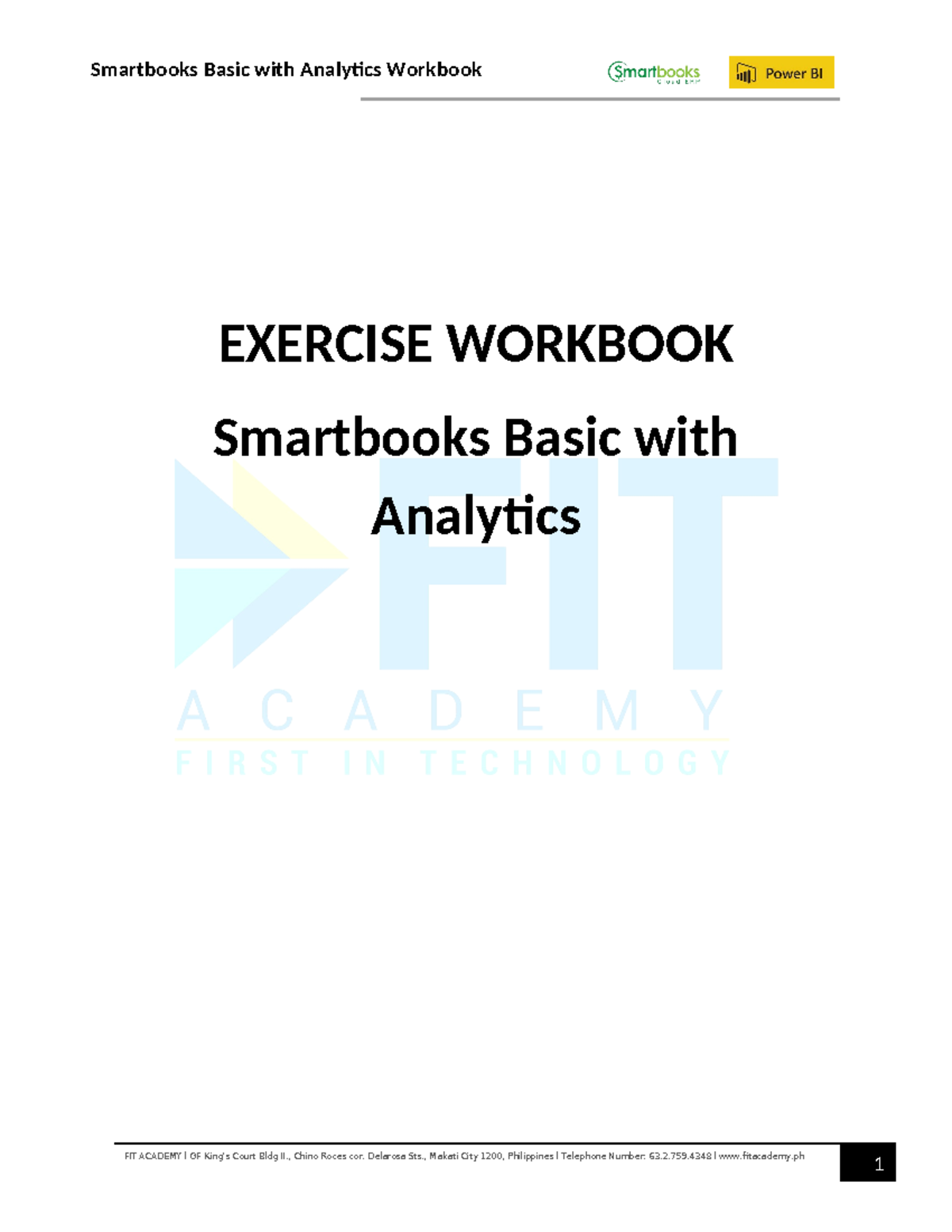 Smartbooks Basic with Analytics - 2023 Exercise Workbook - Studocu