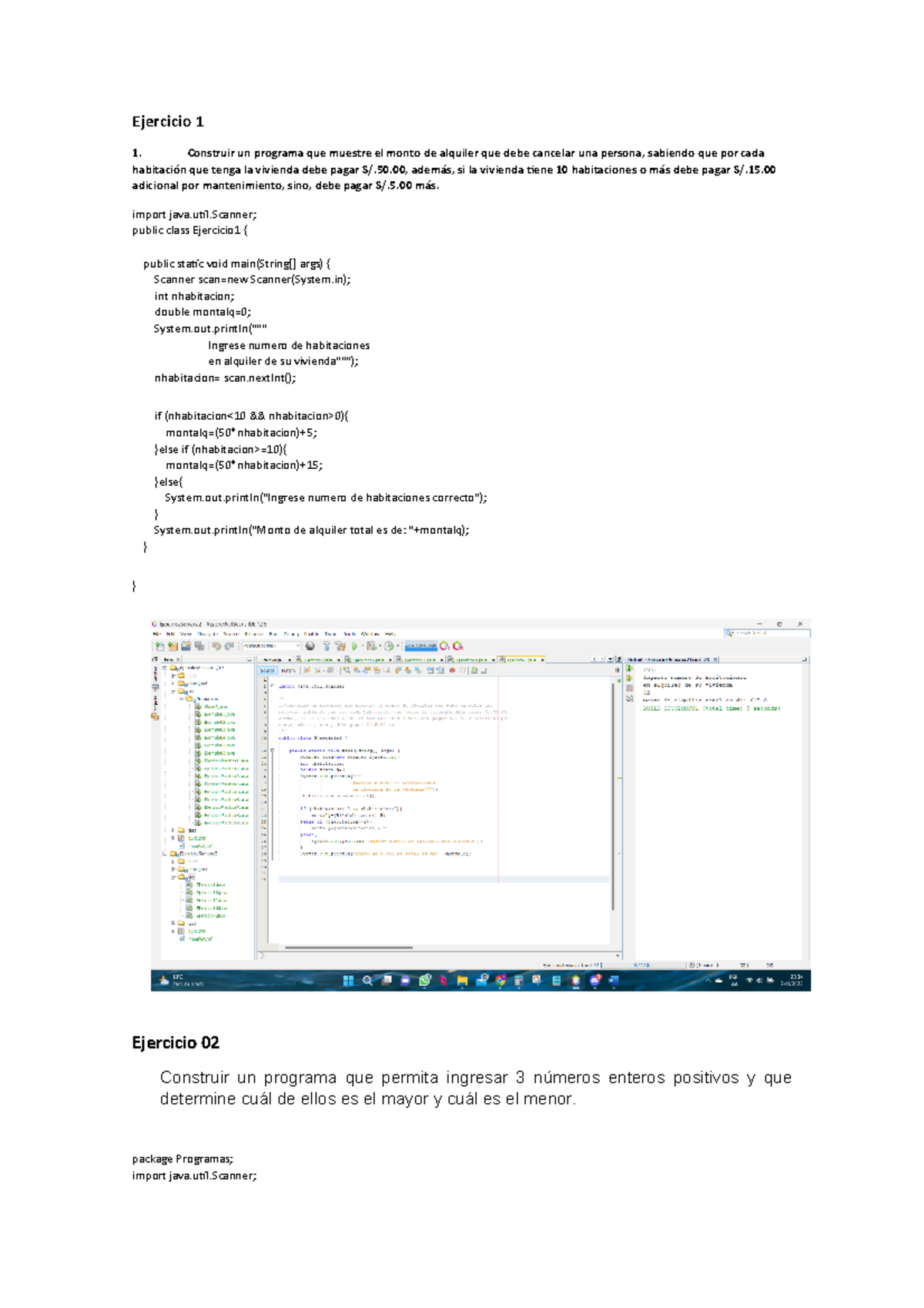 Sesión 2 Estructuras Selectivas (if-else switch) - Ejercicio 1 ...