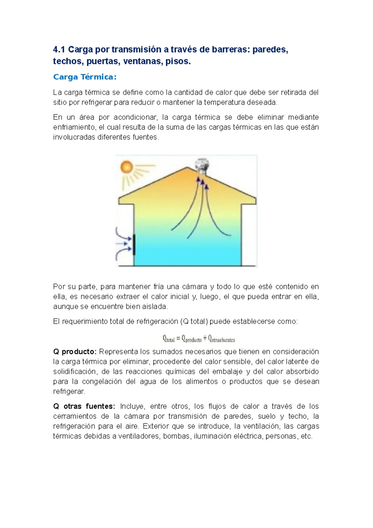 Unidad 4: Cálculo de Cargas Térmicas en Refrigeración y A.A. - Studocu