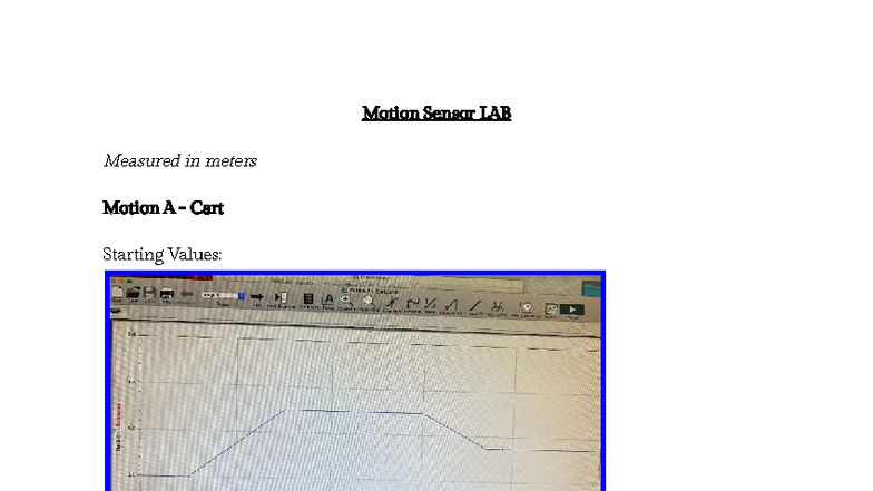 Physics Lab 2 Report: Motion Sensor Analysis and Observations - Studocu