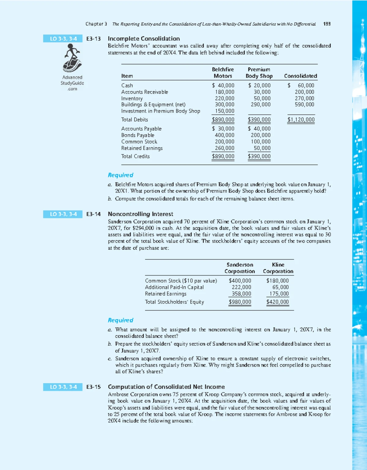 BACC675 Chapter 4 Consolidation Journal Entries and Problems - Studocu