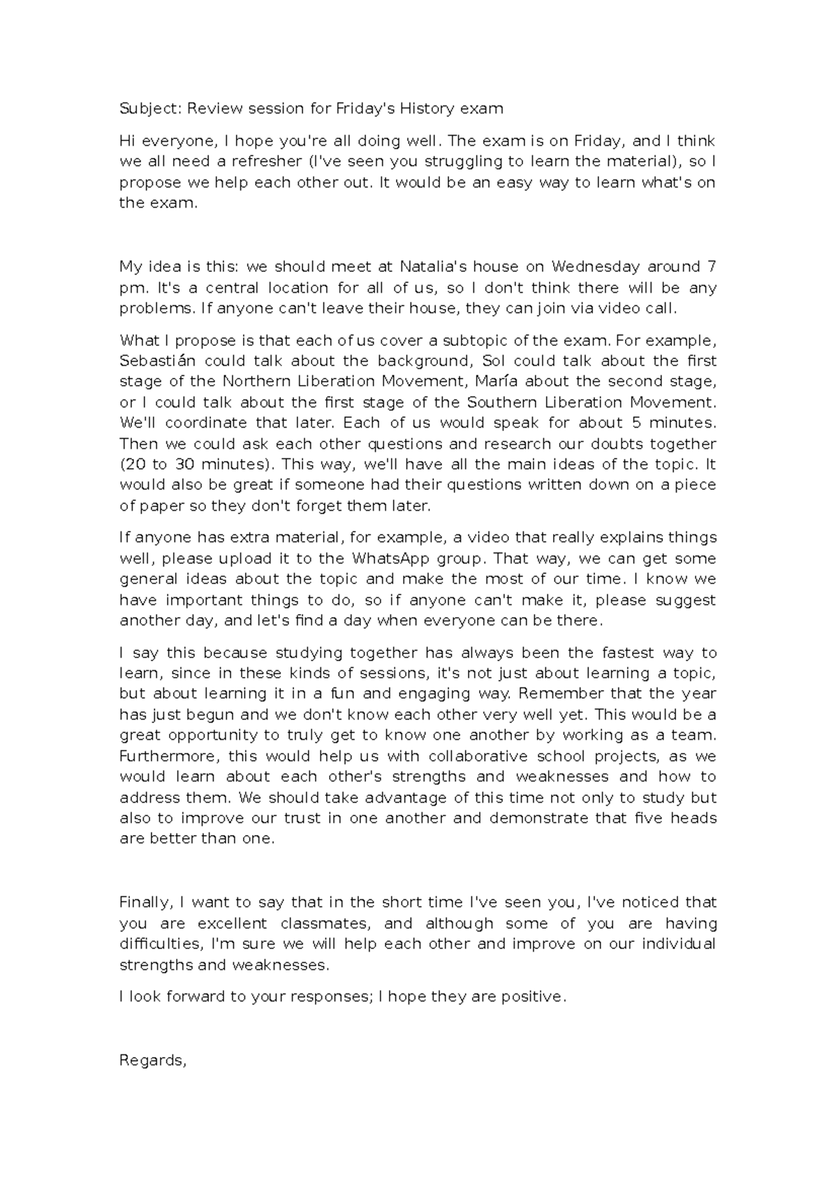 History Exam Review Session Proposal - Studocu