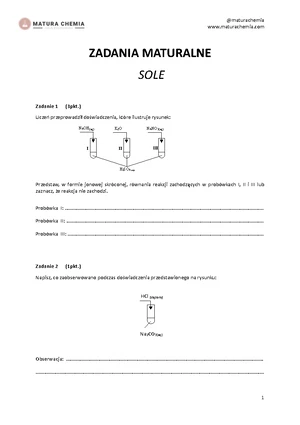 Lekcja 10 -Sole - sole - Temat: Budowa i rodzaje soli. Nazewnictwo i sposoby otrzymywania soli ...