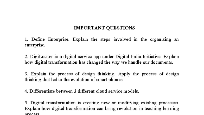 Digital Transformation & Design Thinking: Key Questions & Insights ...