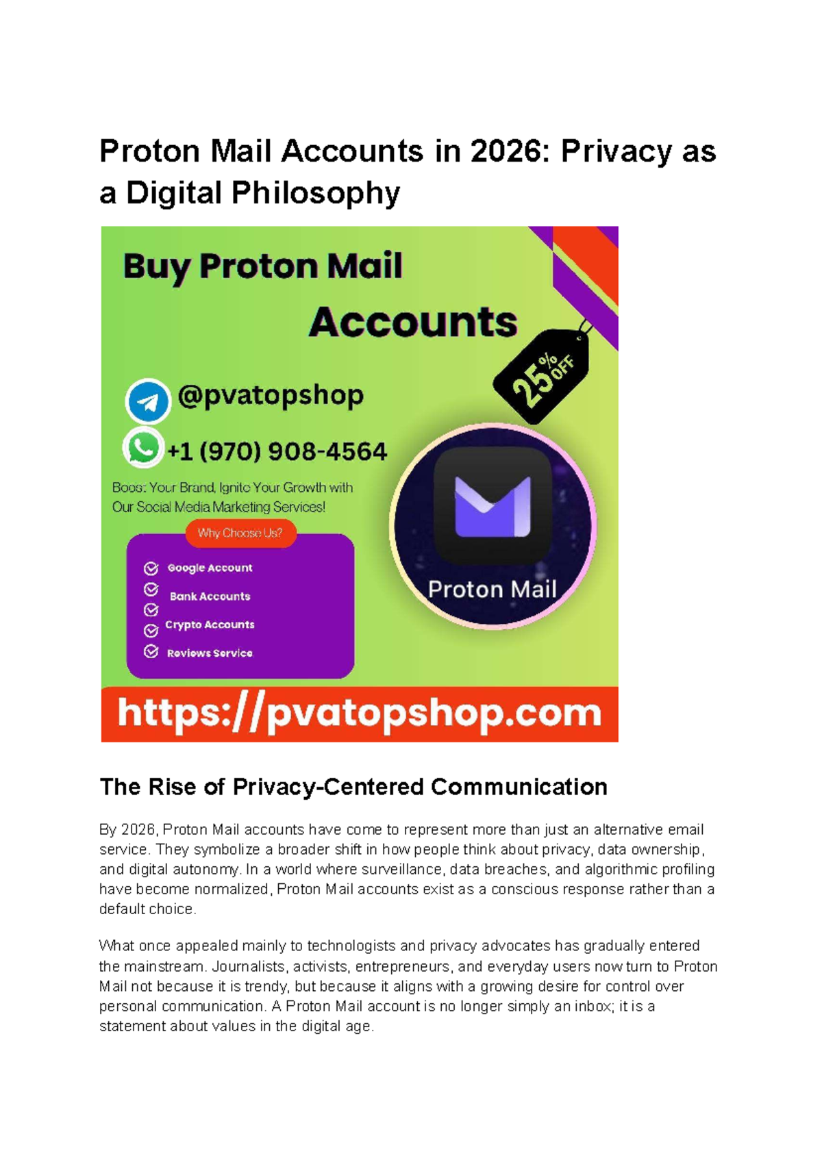 Top 20 Sites to Buy Used Proton Mail Accounts in the USA - Studocu