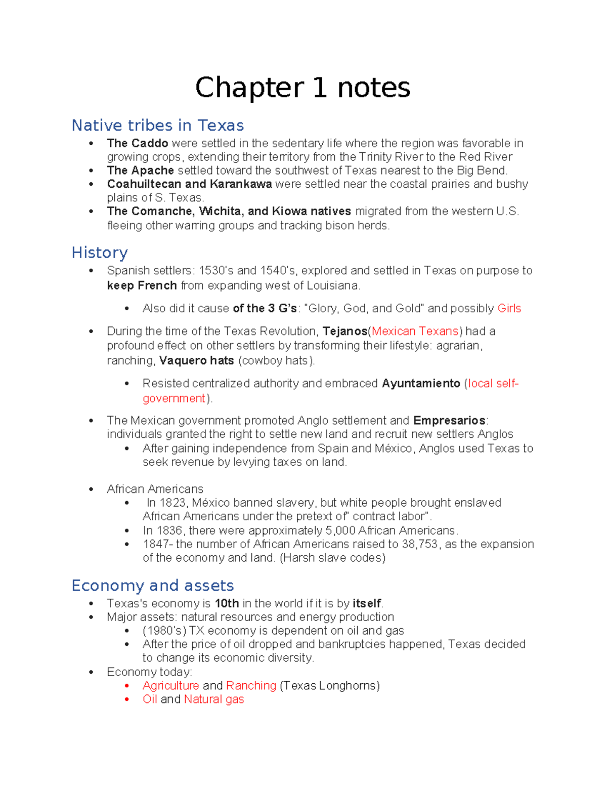 Chapter 1 - Chapter 1 notes Native tribes in Texas The Caddo were ...
