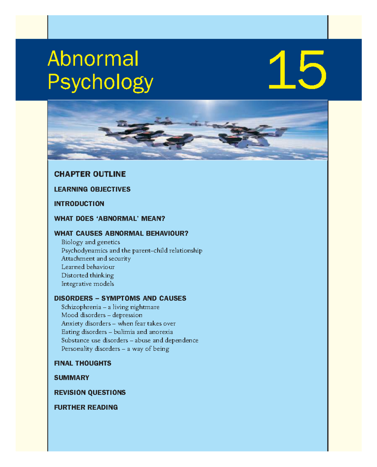 PSY_C15 Abnormal Psychology: Comprehensive Overview of Disorders - Studocu