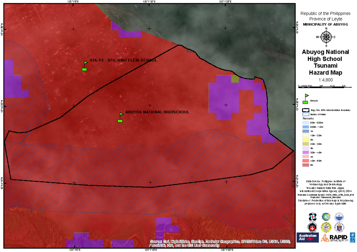 ANHS Tsunami Fin L - Abuyog, Leyte Hazards Maps - nm nm ABUYOG NATIONAL HIGHSCHOOL STA. FE - STO ...