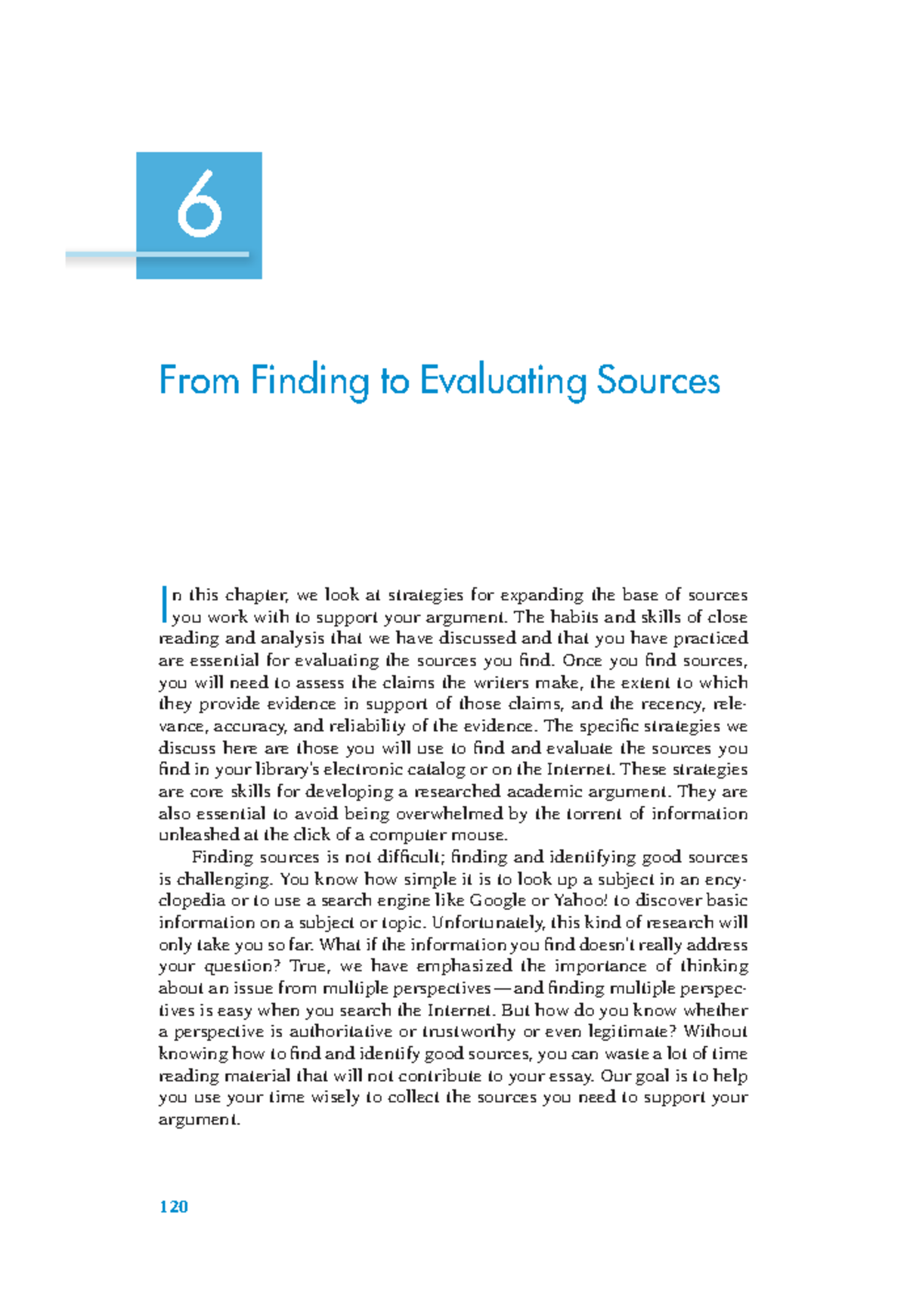 ENG 101: Chapter 6 - Finding and Evaluating Sources - Studocu