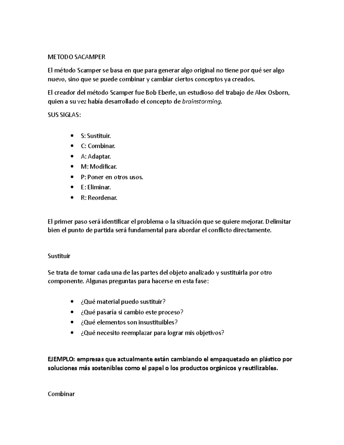 Scamper - El creador del método Scamper fue Bob Eberle, un estudioso ...