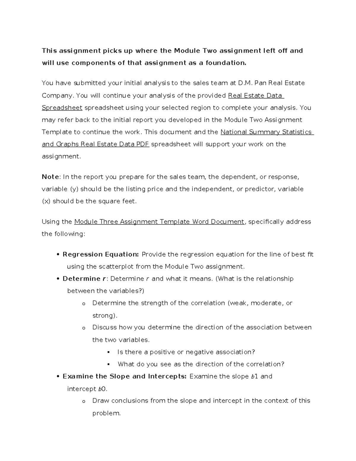 MAT 240 Module Three - Assignment 2 Analysis and Rubric Guide - Studocu