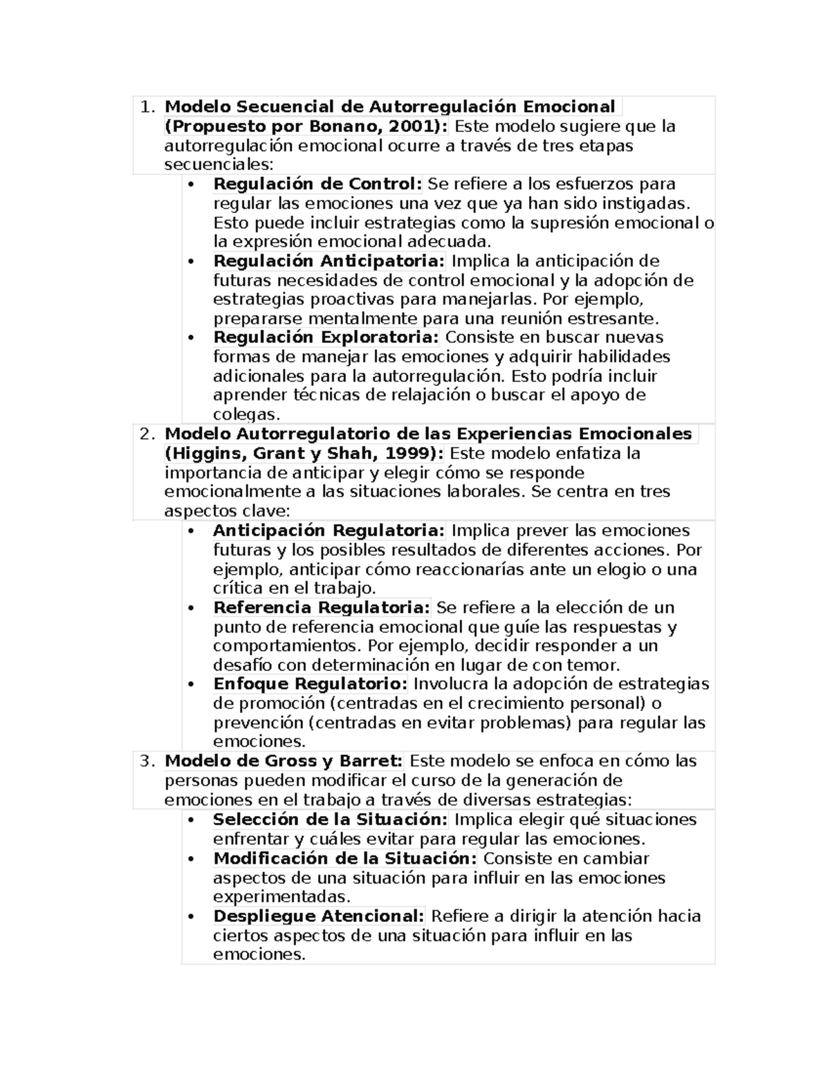 Modelo Secuencial de Autorregulación Emocional: Estrategias y ...