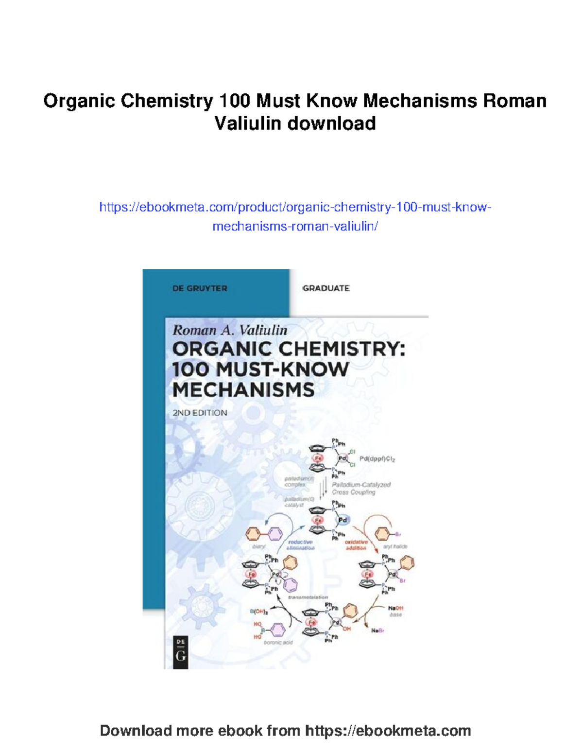 Organic chemistry 100 must know mechanisms: A comprehensive guide - Studocu