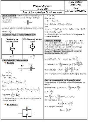 Le résumé du cours -les ondes 2ème a.bac fr - Résumé de la leçon des ...