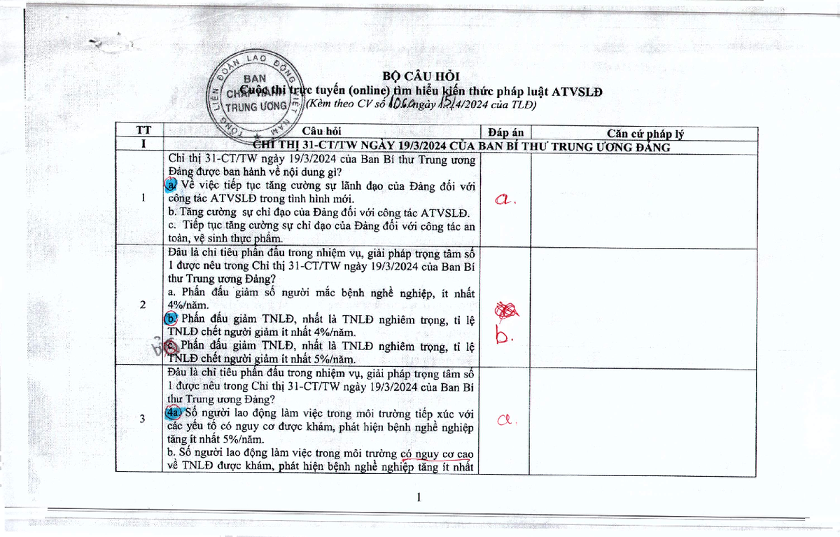 DAP AN 138 cau hoi thi Atvsld 2024 - l 'l'~:'" " , ." , ,. i'" j I· TT ...