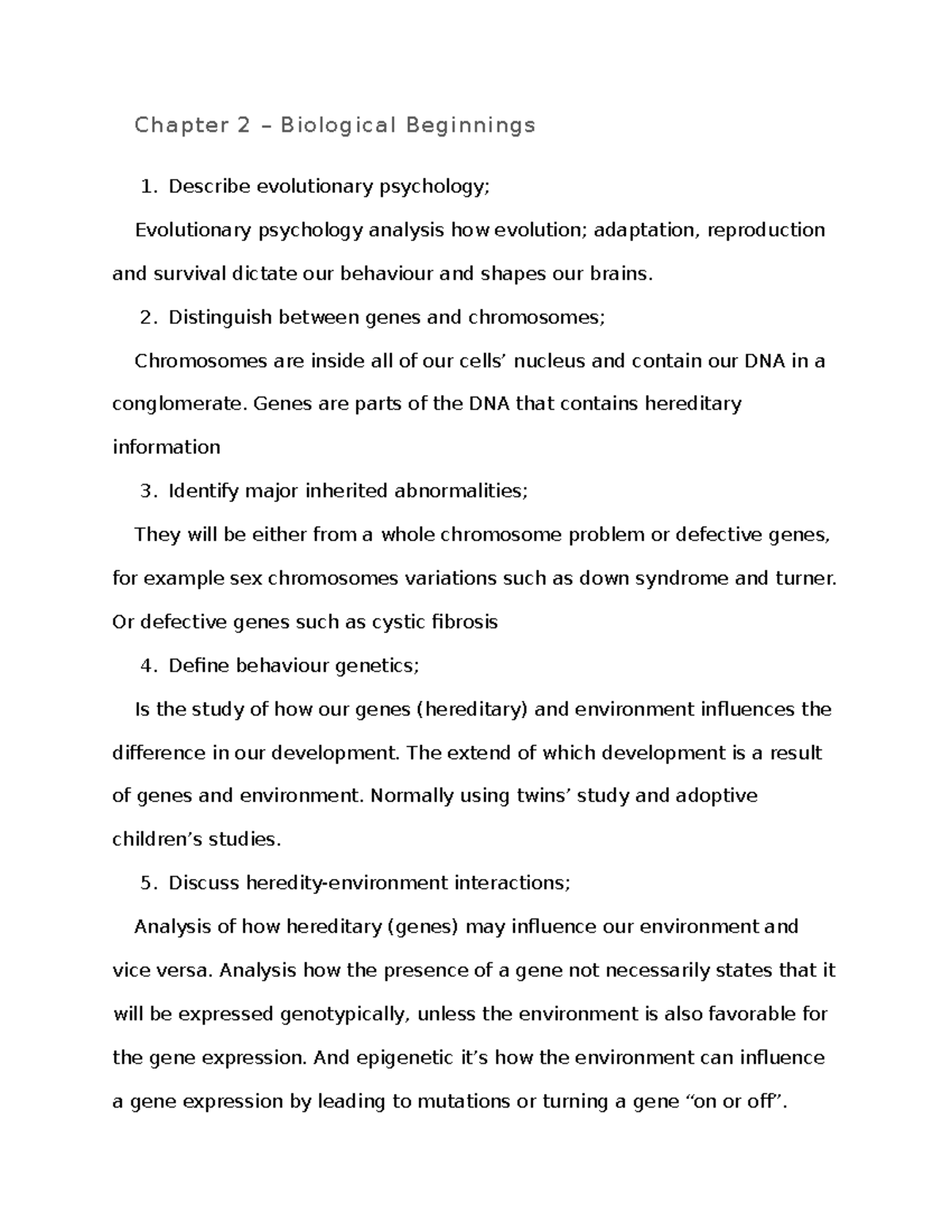 Develop. Psych Chapter 2: Biological Beginnings and Prenatal ...