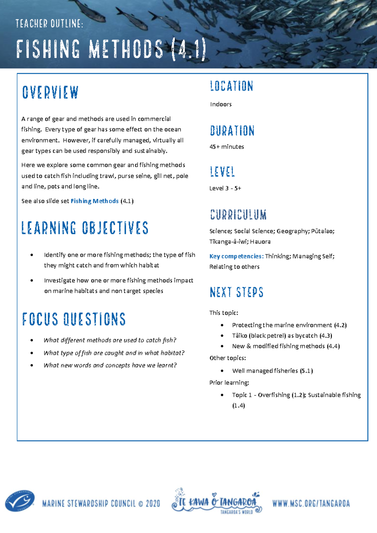 4 1 fishing methods teacher outline final nov - TEACHER OUTLINE ...