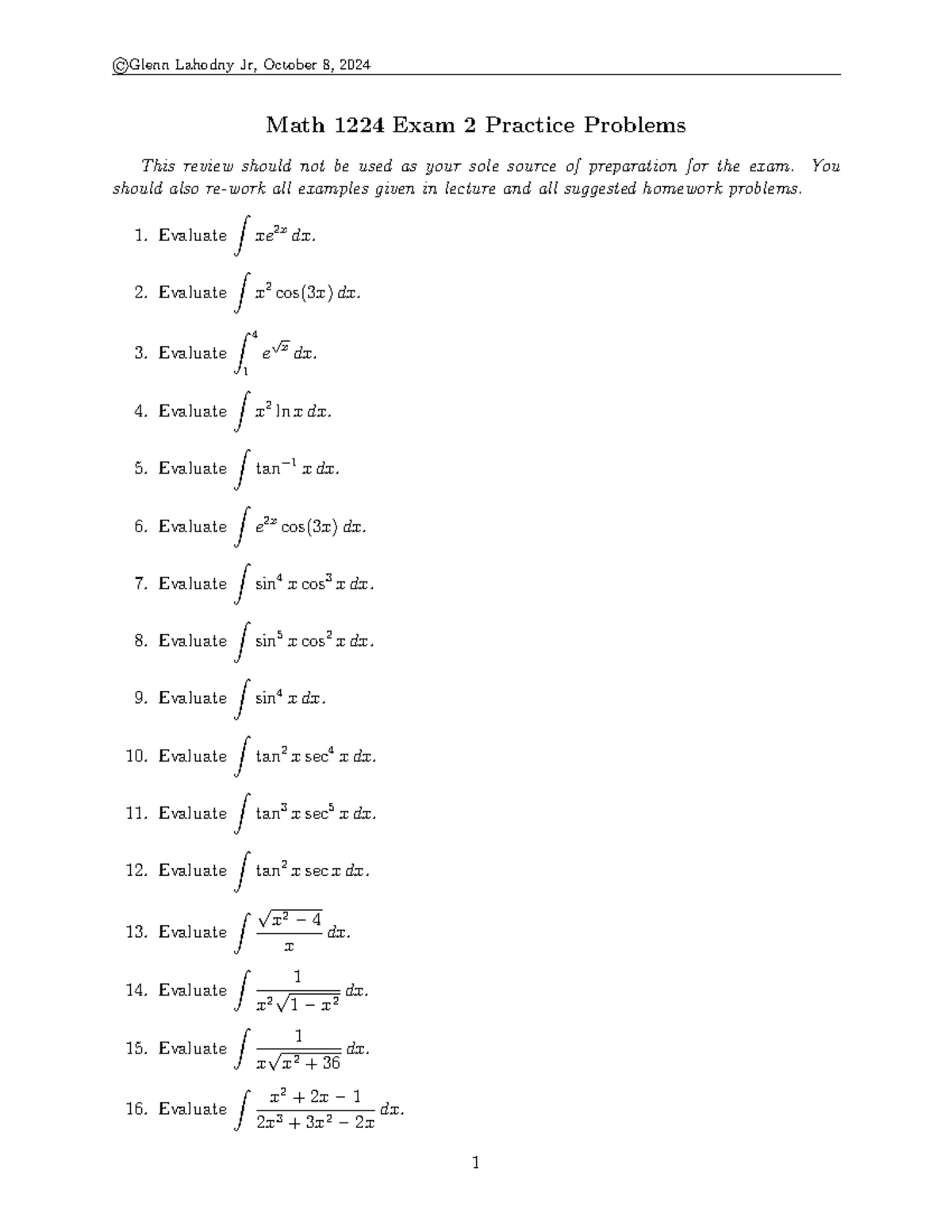 Calculus I - Limits Practice Problems & Solutions (Revised) - Studocu