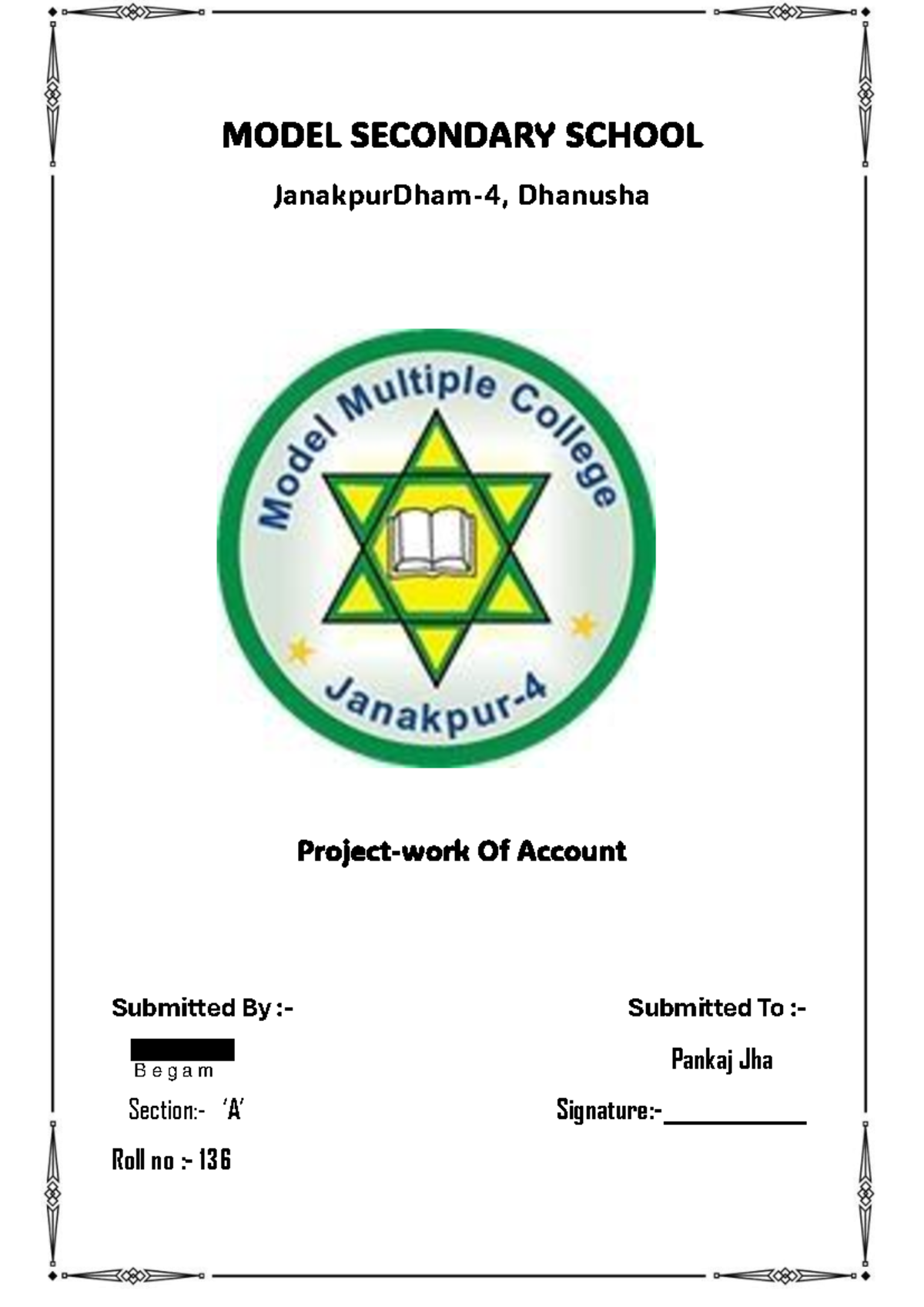 Account Project Report on API Power Company Limited - Studocu