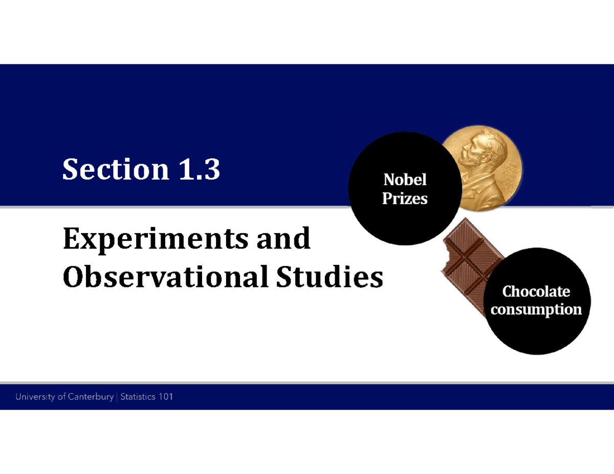 STAT101 - Unit A: Data Collection, Experiments & Observational Studies - Studocu