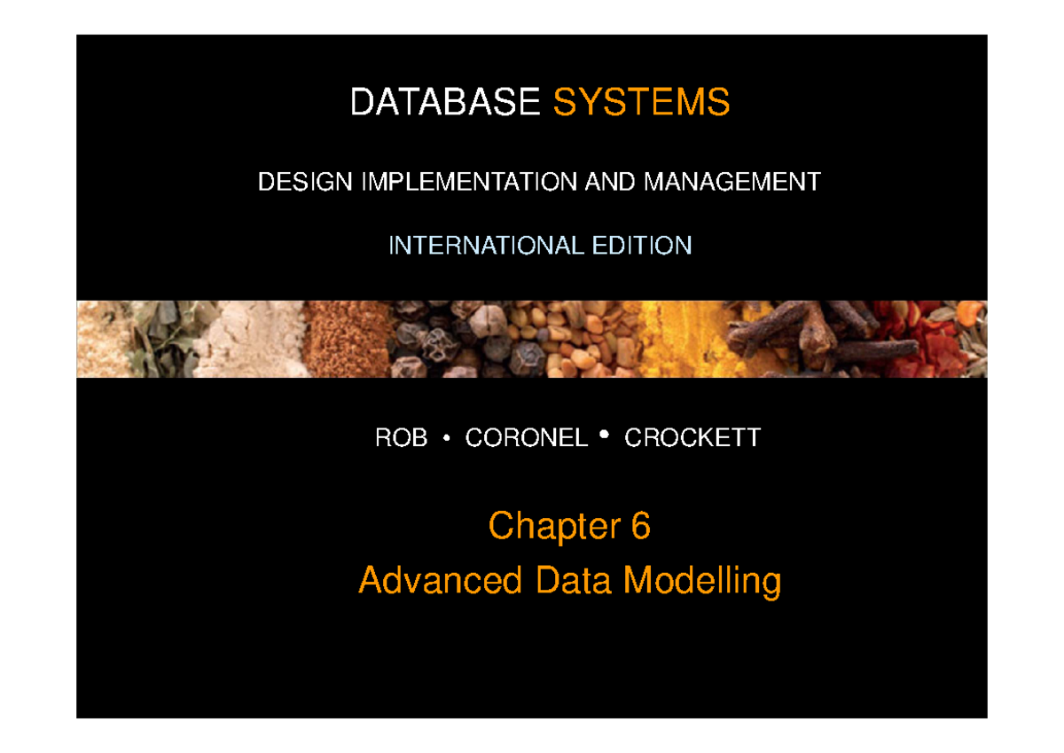 INF2603 Chapter 6 Study Notes: Advanced Data Modelling Concepts - Studocu