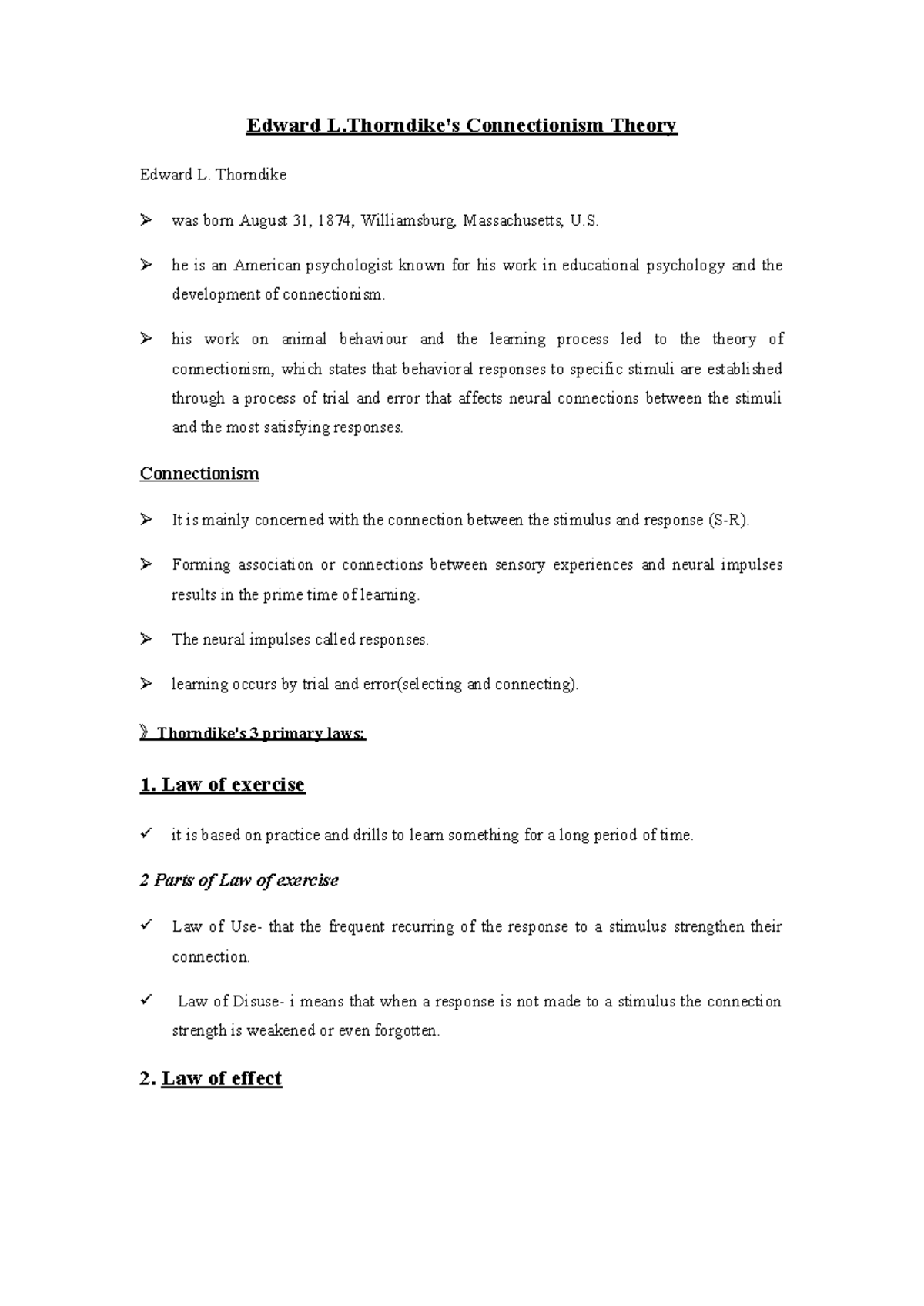 Learning Theories Overview: Connectionism, Classical Conditioning ...
