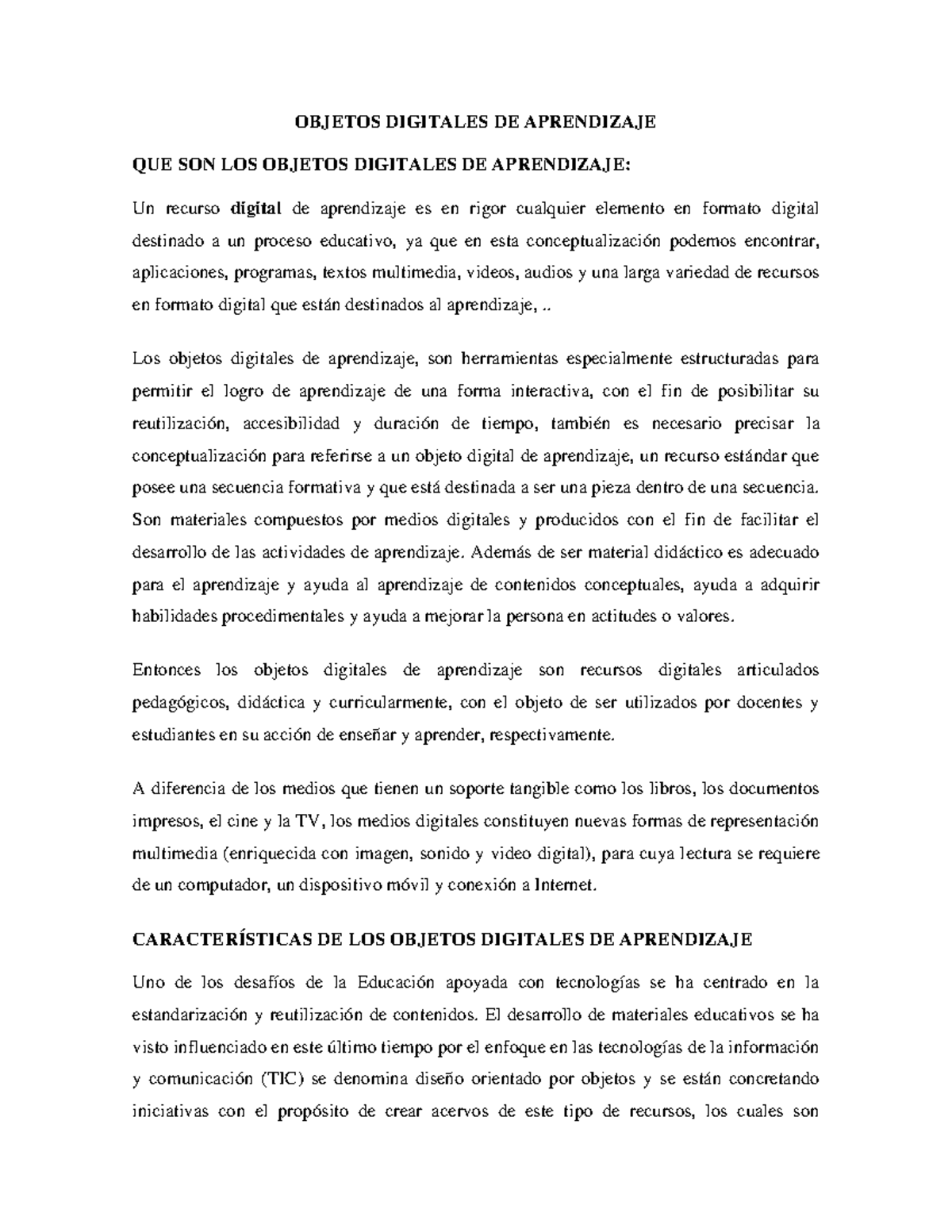 Objetos Digitales - OBJETOS DIGITALES DE APRENDIZAJE QUE SON LOS ...