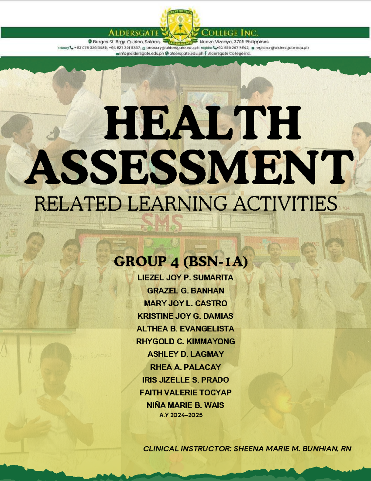 HEALTH ASSESSMENT LEARNING ACTIVITIES: VITAL SIGNS & TECHNIQUES - Studocu
