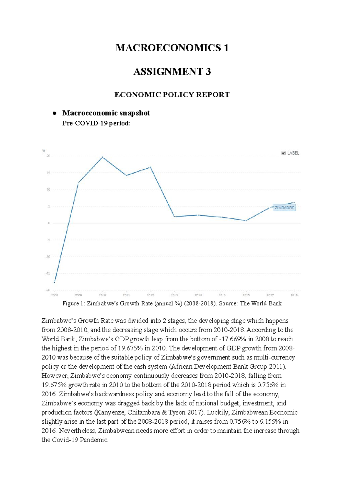 Asm 3 Macroeconomics - MACROECONOMICS 1 ASSIGNMENT 3 ECONOMIC POLICY ...