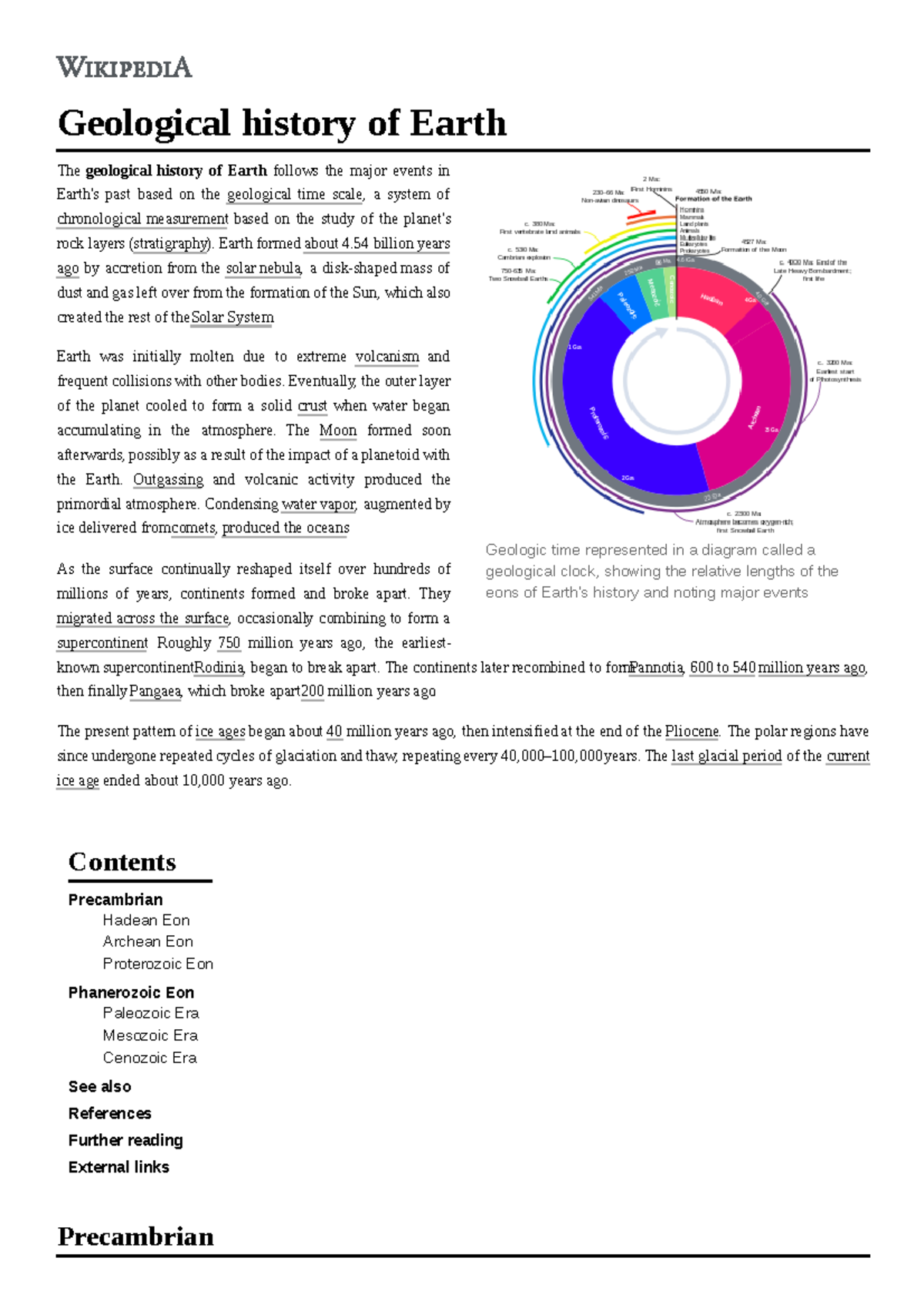 Geological history of Earth - wiki - Geological history of Earth The ...