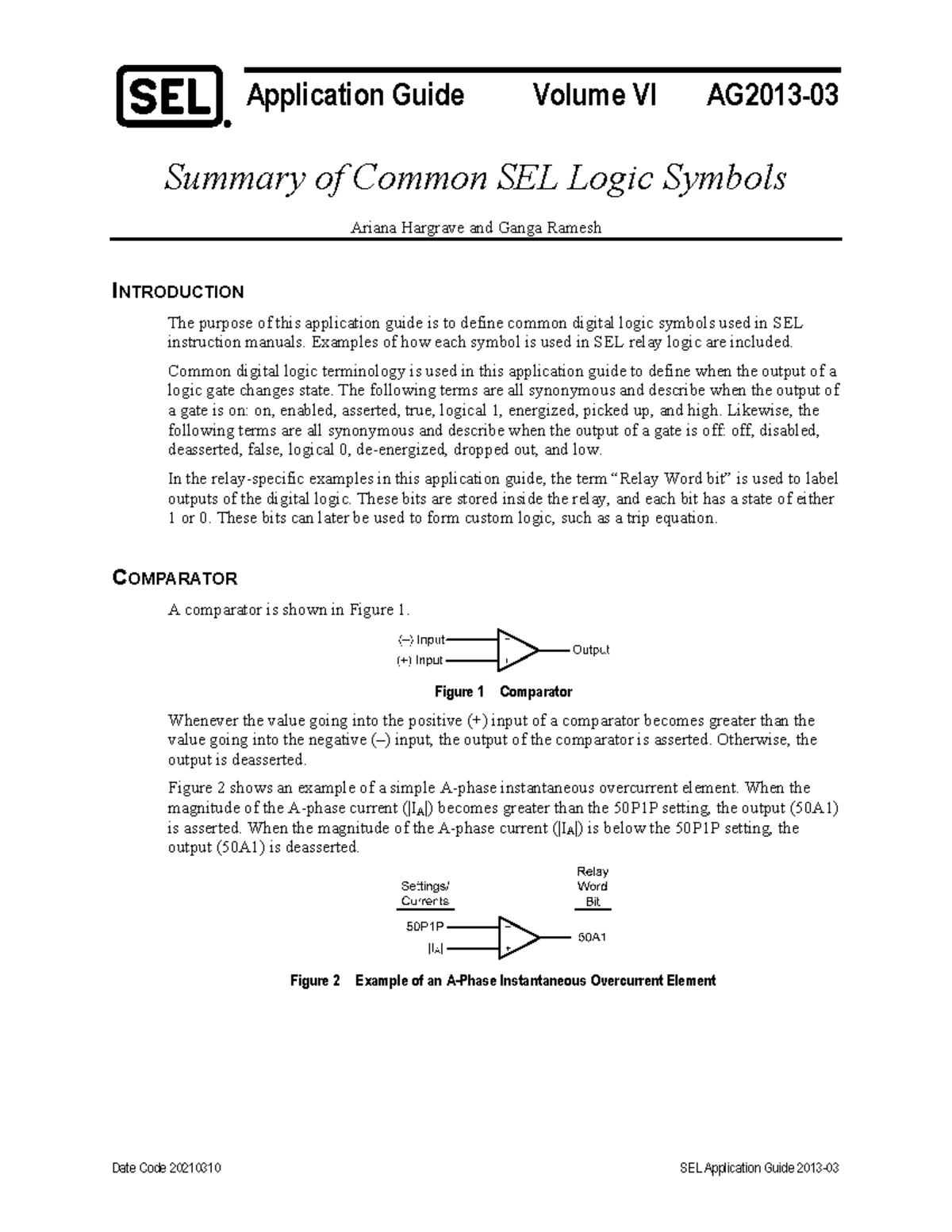 SEL Application Guide 2013-03: Common Digital Logic Symbols - Studocu