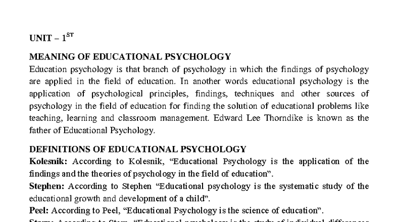 EDP 101: Understanding the Meaning and Scope of Educational Psychology ...