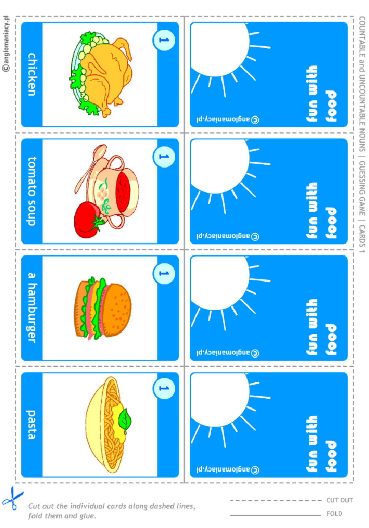 Food Game: Fun with Countable & Uncountable Nouns Activities - Studocu