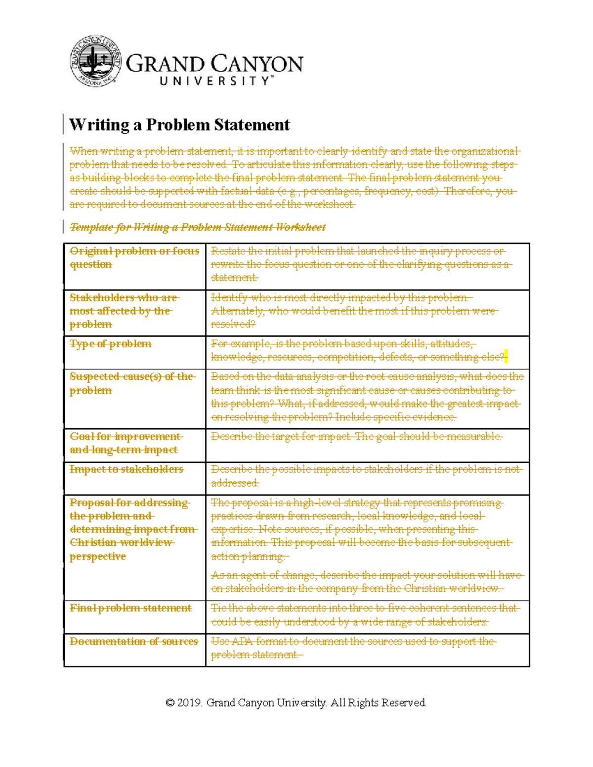 BUS-470-RS-Developing an Effective Problem Statement Worksheet - Studocu