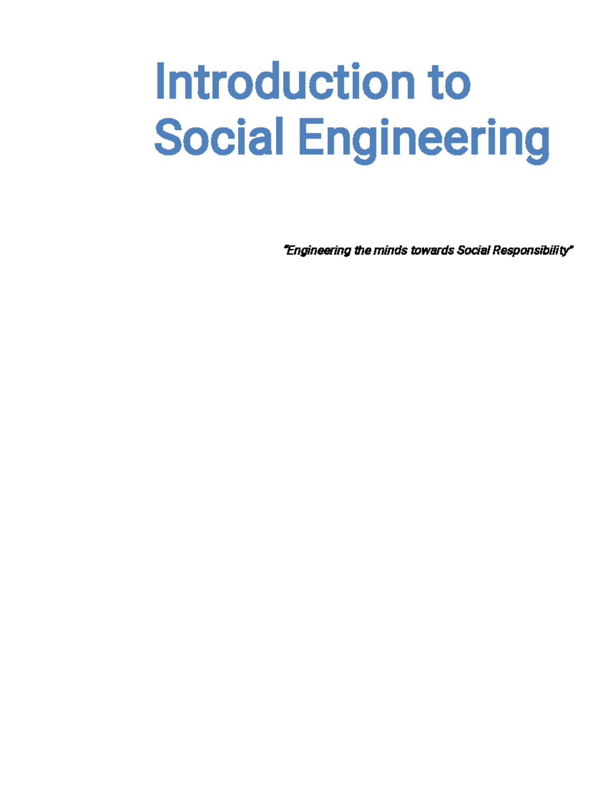 Unit 1: Understanding Social Engineering Principles and Practices - Studocu
