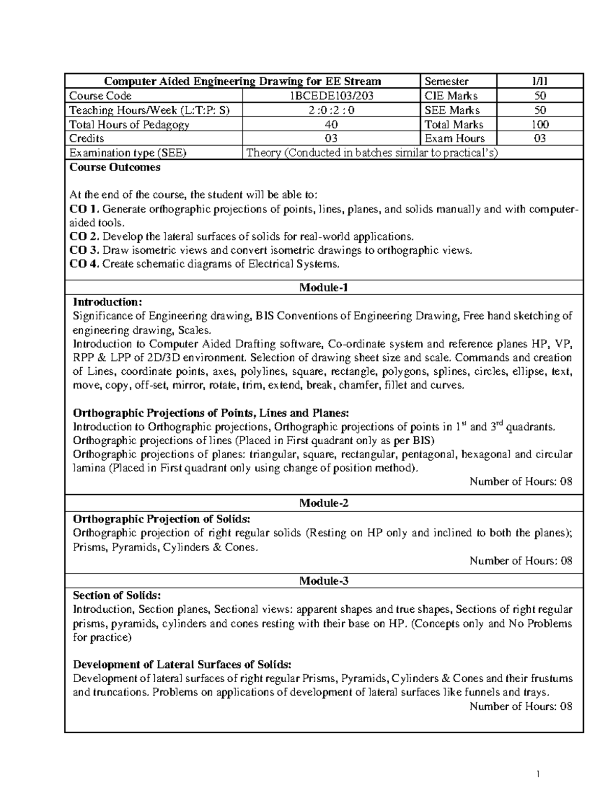 BCEDE 103 - Computer Aided Engineering Drawing Notes - Studocu