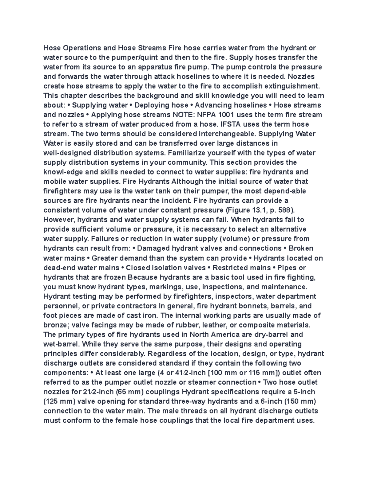 Hose Operations & Streams in Firefighting: Techniques & Safety (NFPA ...