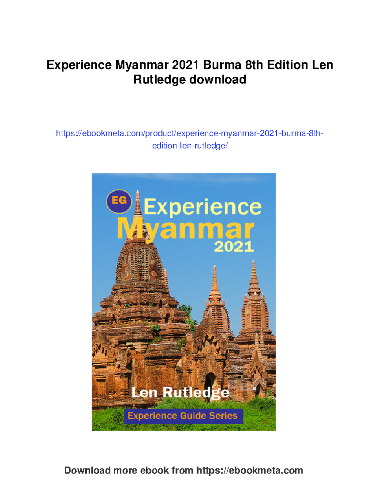 Experience Myanmar (Burma) 2021: A Comprehensive Travel Guide - Studocu
