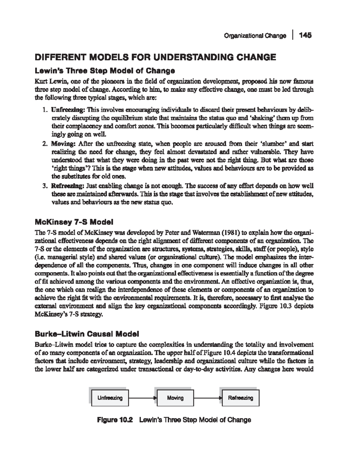Models of Change - Practical Learning Insights (Org Change 145) - Studocu