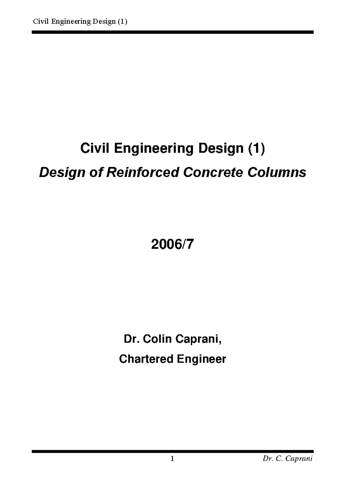**RC Columns - Design Example for Civil Engineering (CE 2006)** - Studocu