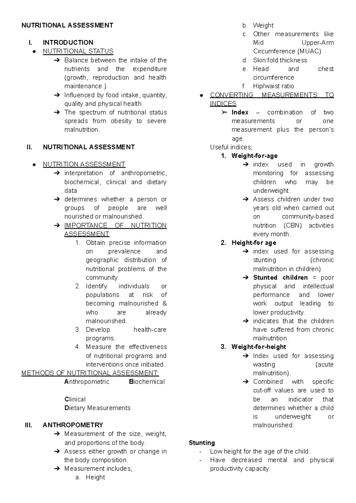 NUTR 101 Basic Nutrition: Comprehensive Assessment Guide - Studocu