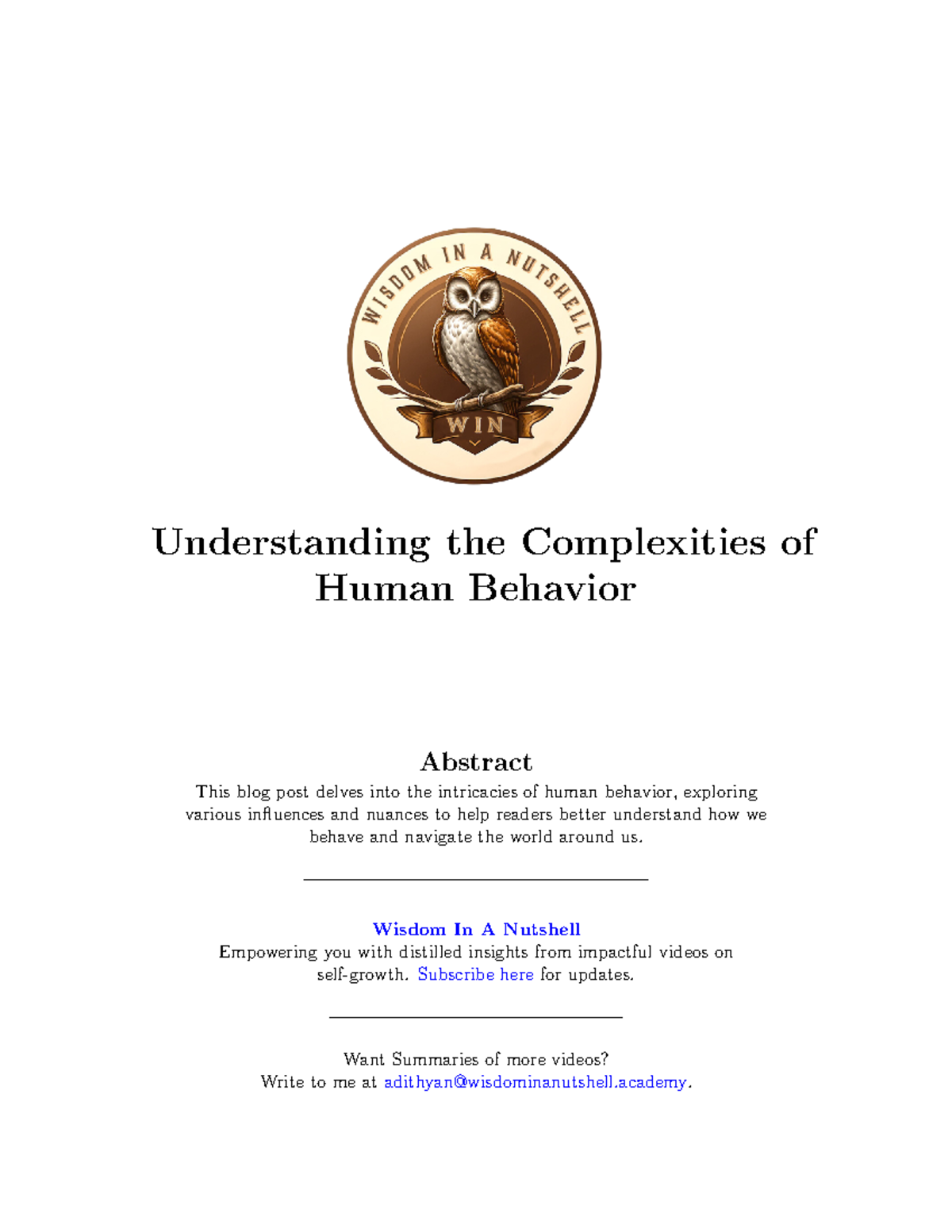 Introduction to Human Behavioral Biology: Insights and Complexities ...
