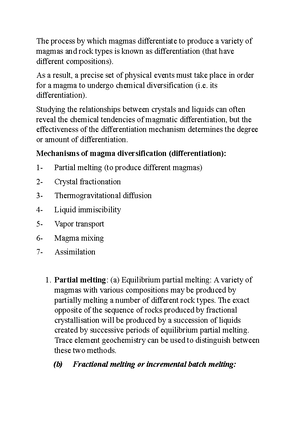Igneous Petrogenesis - IGNEOUS PETROGENESIS Igneous rocks are formed ...