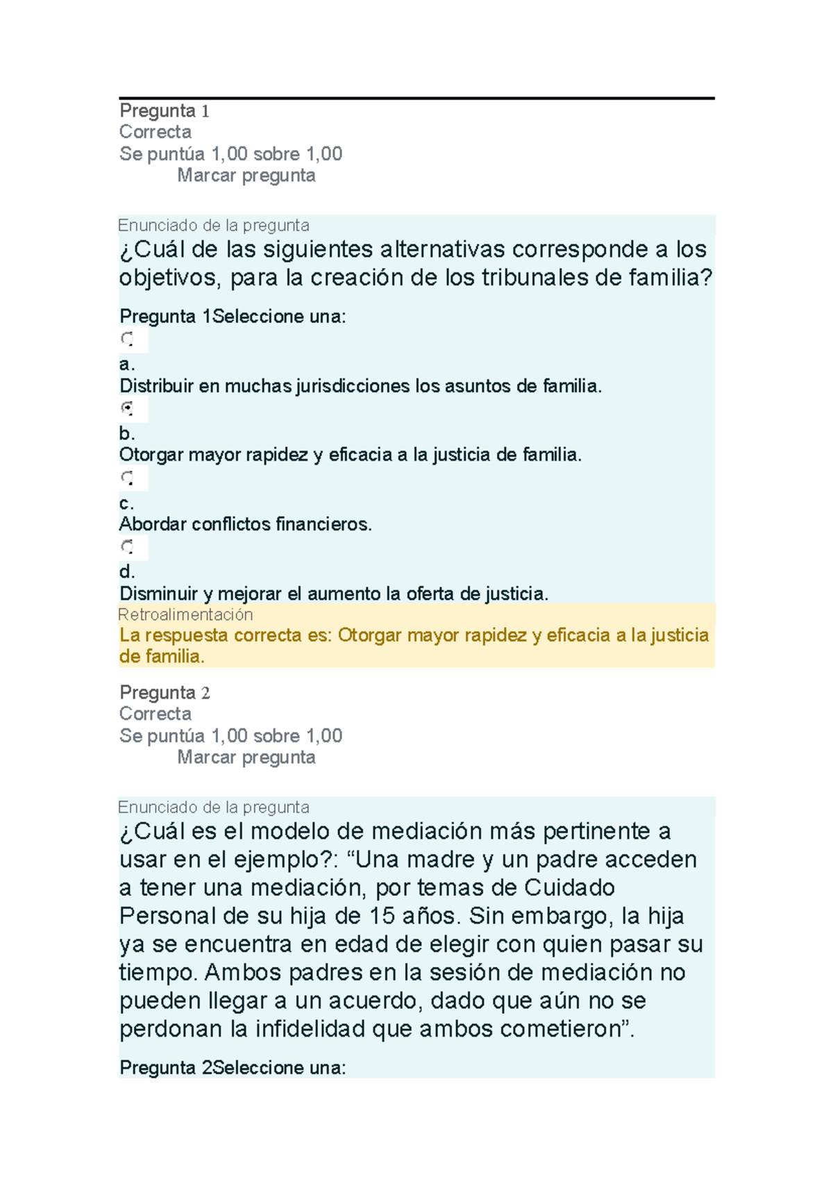 Examen Supervisado: Mediación Familiar (Código: EXM-MED-2023) - Studocu