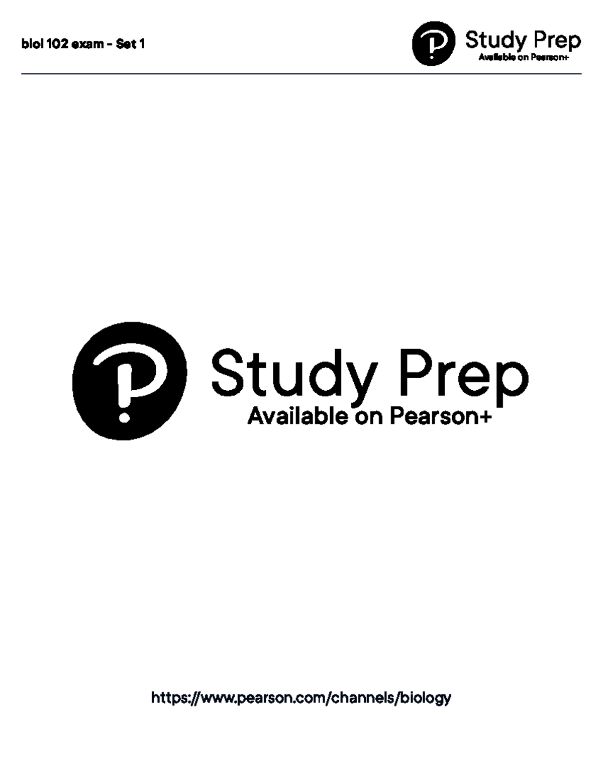 Biol 102 Exam Set 1 Study Prep: Key Concepts and Problems - Studocu
