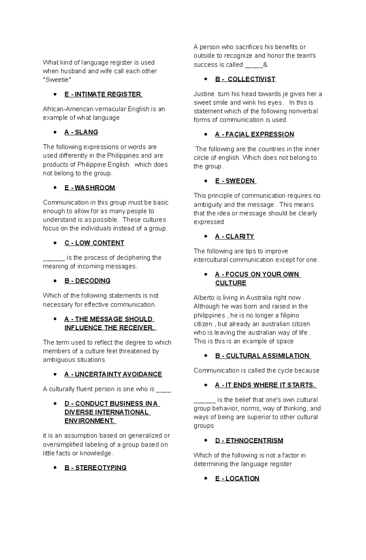 Purcom- Reviewer - Lecture notes 1-5 - Purposive Communication - PangSU ...