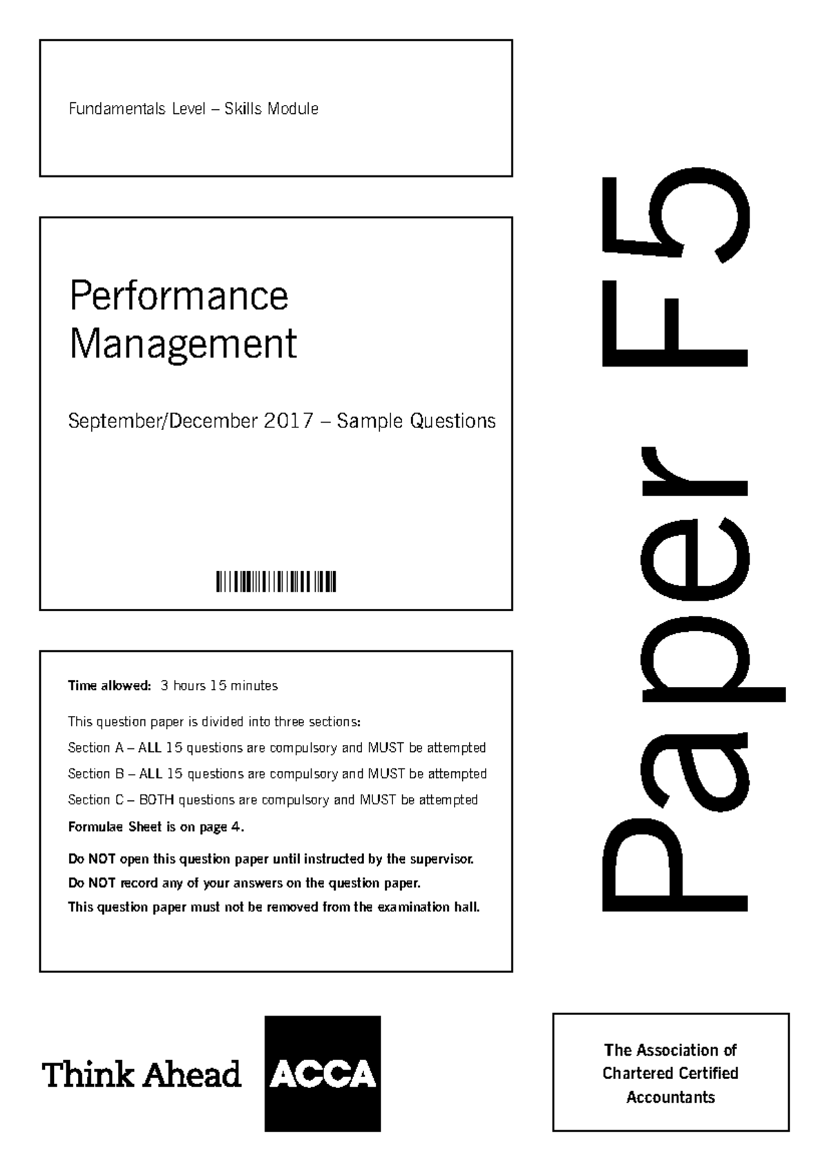 Performance Management - Fundamentals Level – Skills Module Performance ...